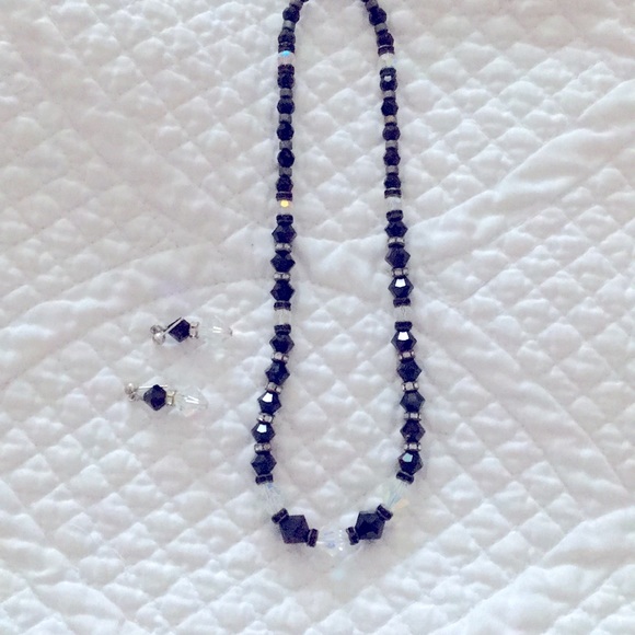 Swarovski | Jewelry | Swarovski Set Black Clear Swarovski ...